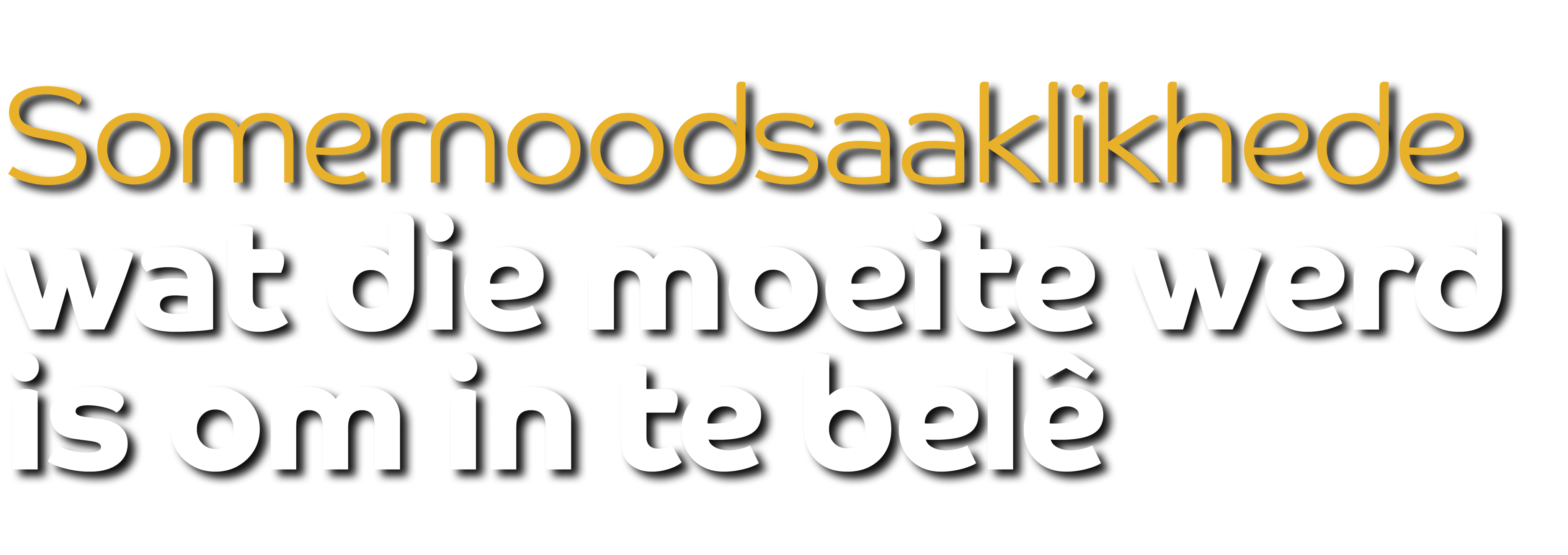 Somernoodsaaklikhede wat die moeite werd is om in te belê
